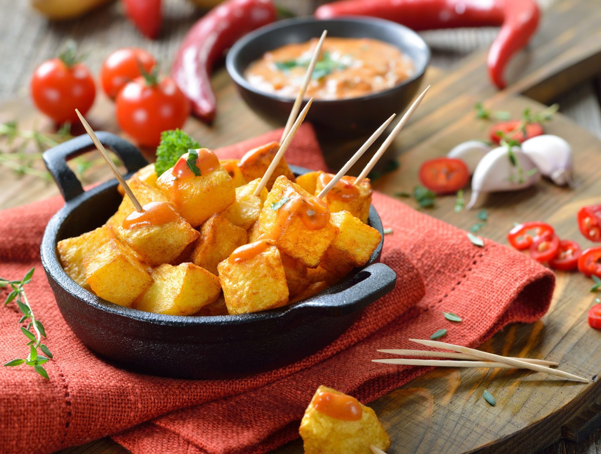 Crispy Patatas Bravas – Sonora Tortillas