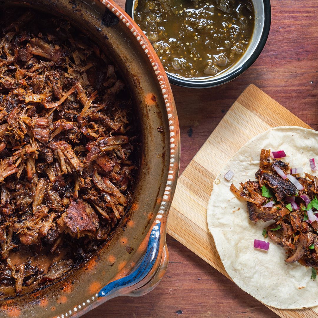 Chocolate Chili Mole Pulled Pork - Sonora Tortillas