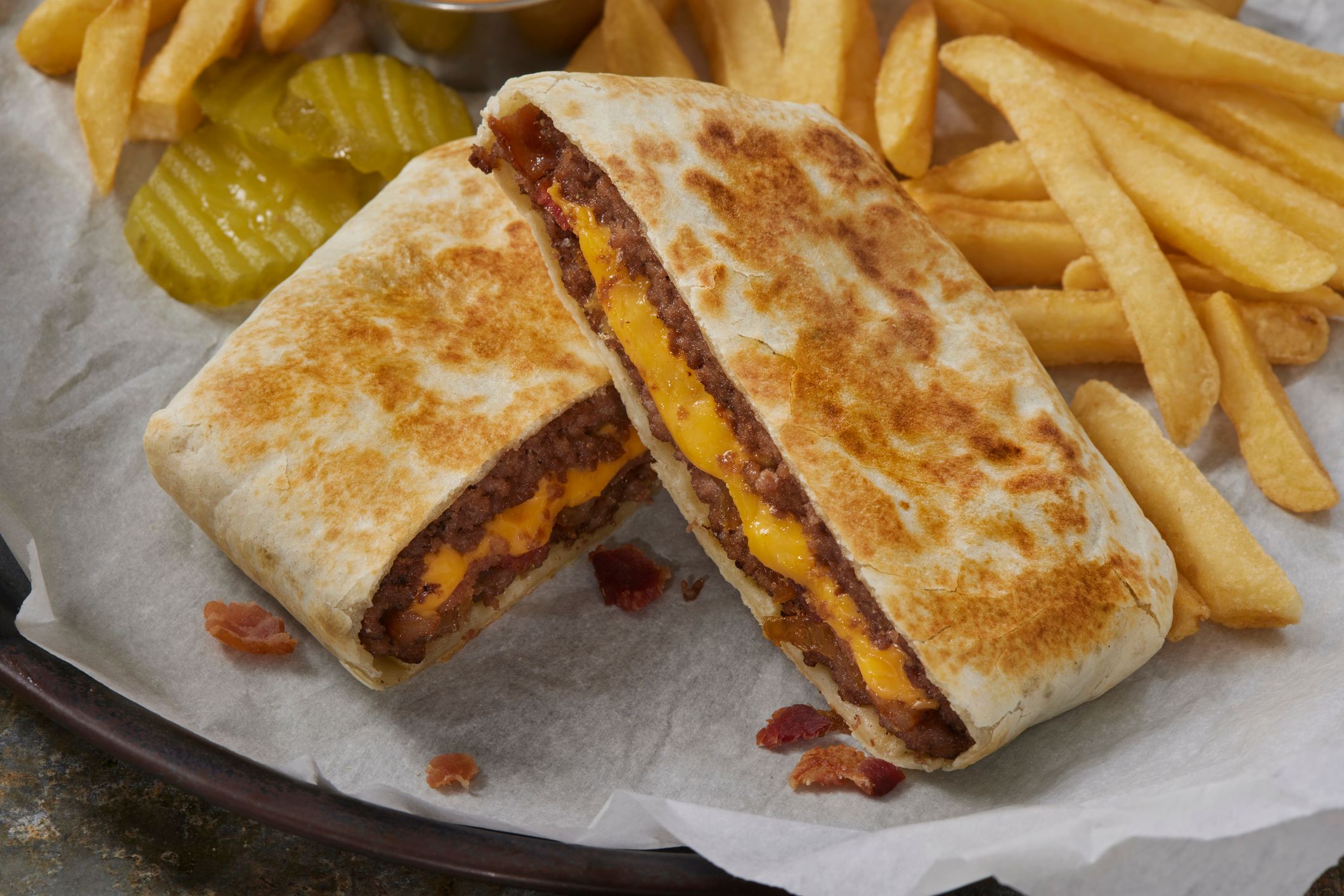 Cheeseburger Quesadillas - Sonora Tortillas