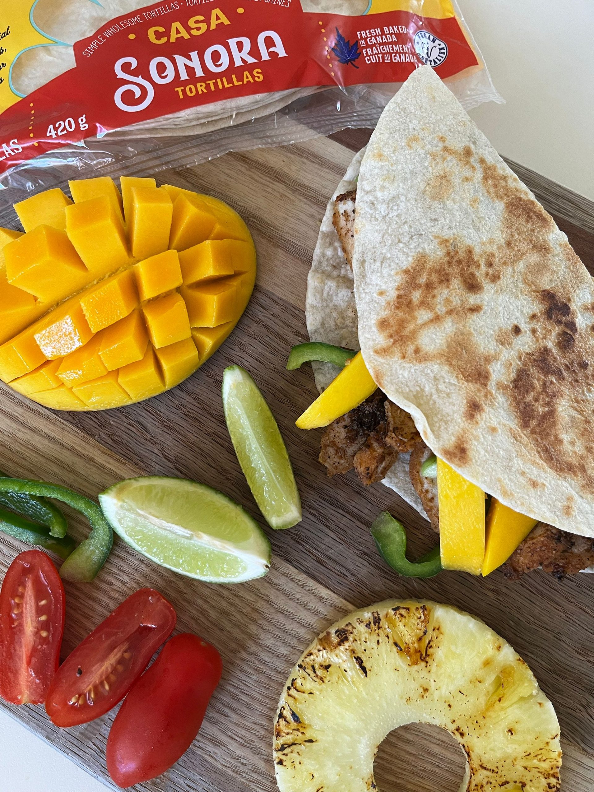 Pork and Mango Fajitas - Sonora Tortillas