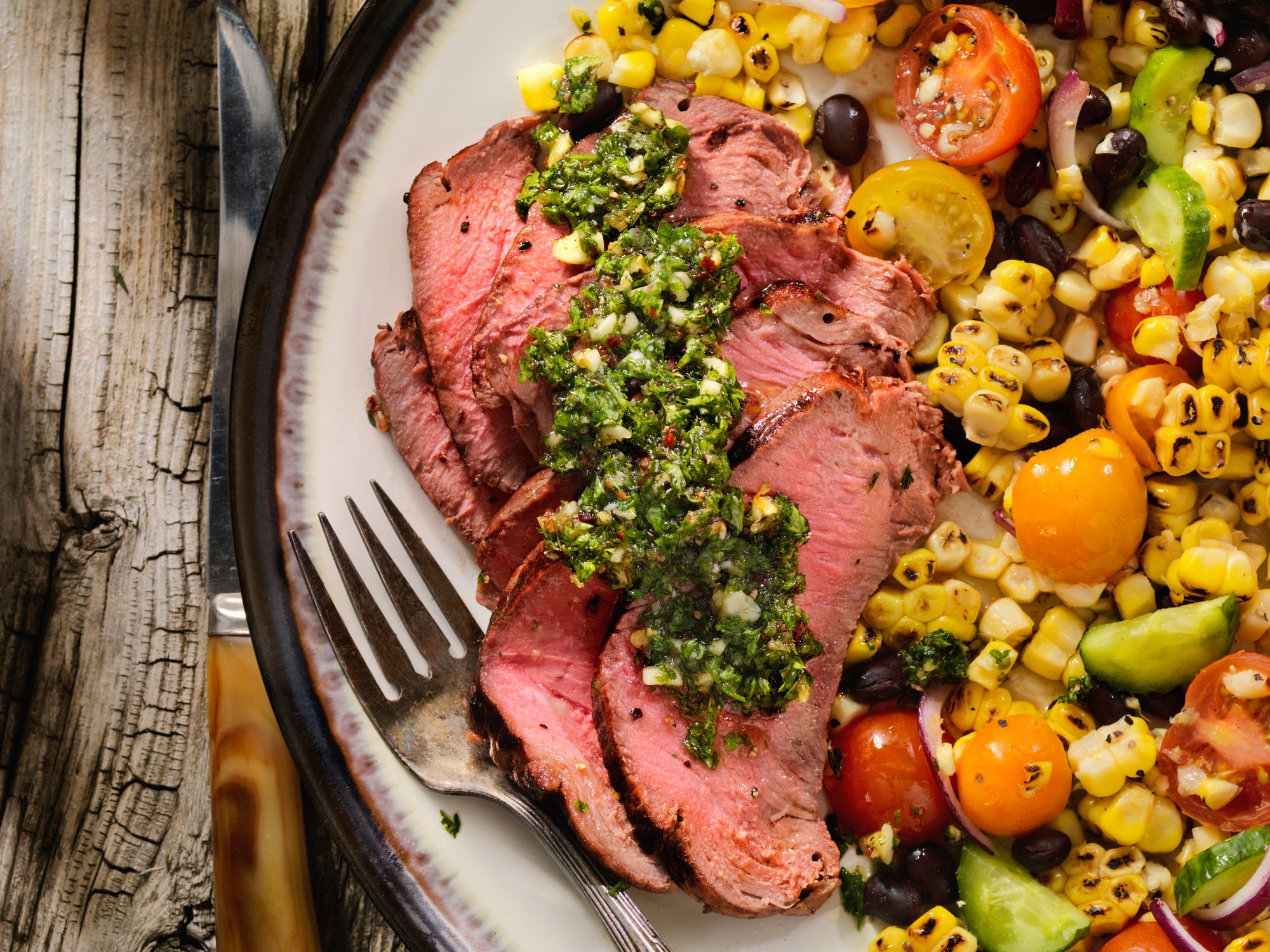 Charred Mexican Beef Salad - Sonora Tortillas