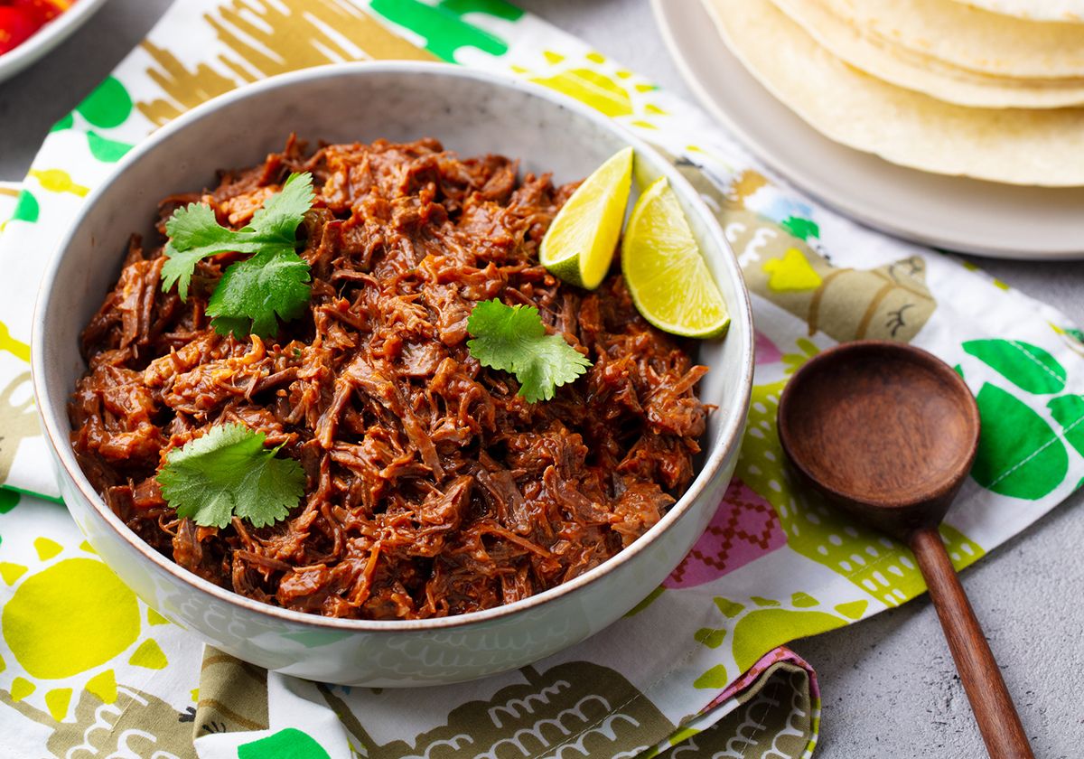 Salsa Verde Shredded Beef - Sonora Tortillas